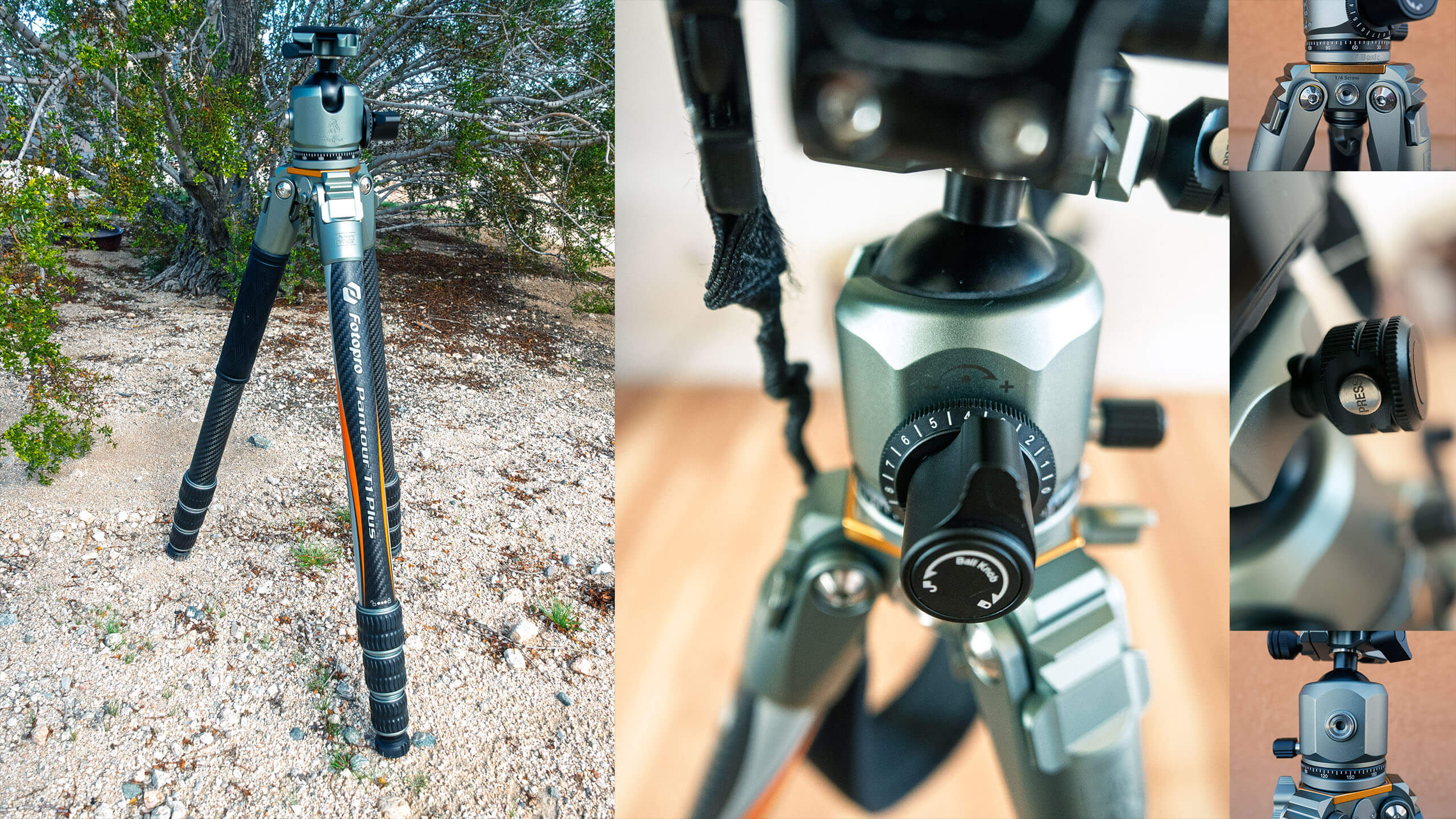 Review: Fotopro T1 Plus with Basic Set and T-Track Pantour carbon fiber ...